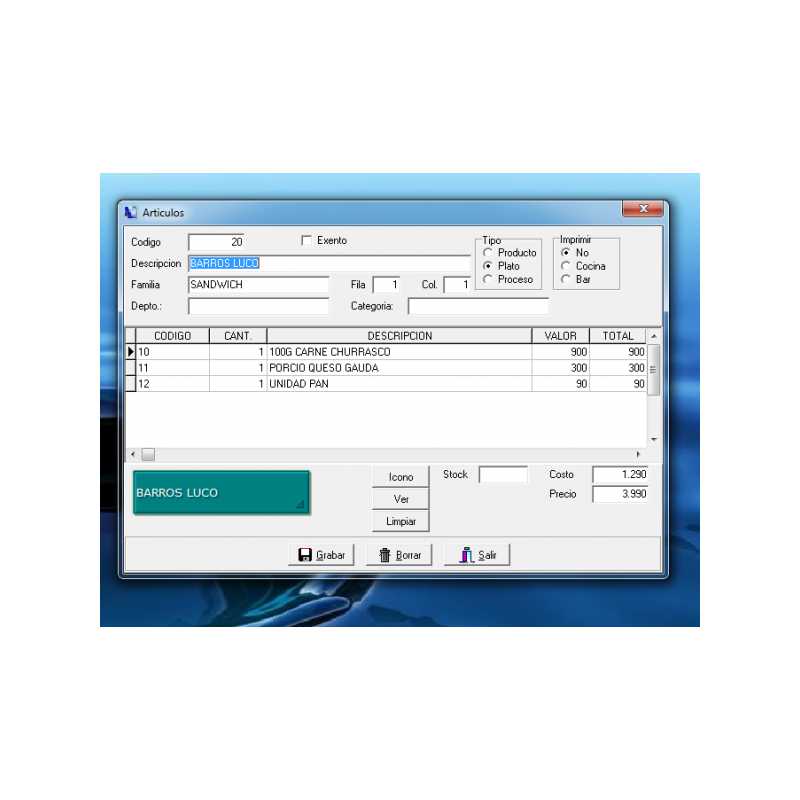 Software de Restaurant